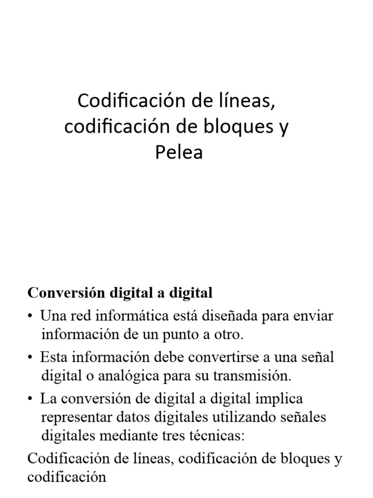 Codificación de Líneas, Codificación de Bloques y Codificación | PDF ...