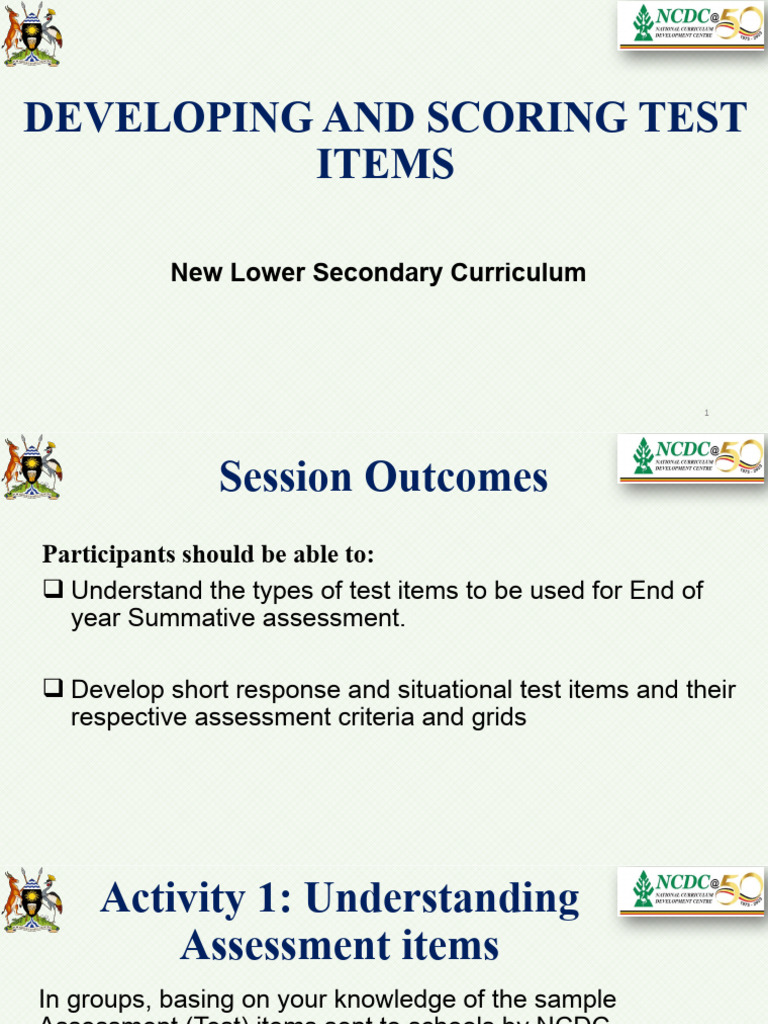 12 - Developing and Scoring Test Items-1 | PDF | Educational Assessment ...