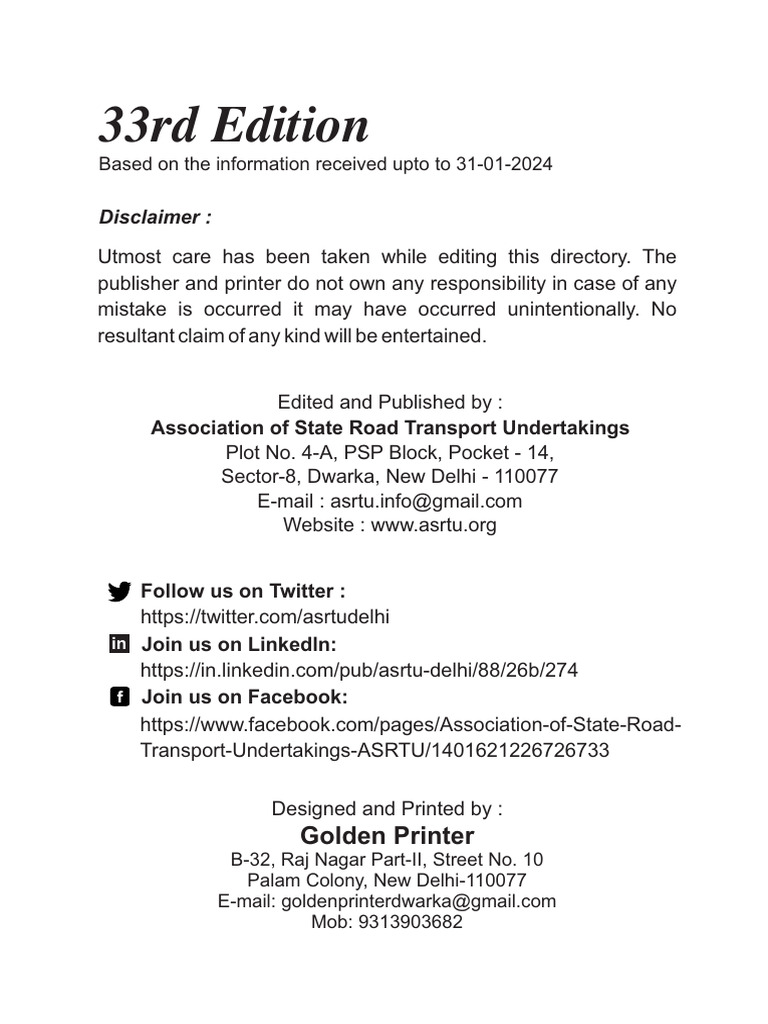 Telephone Directory 2024 | PDF | Transport