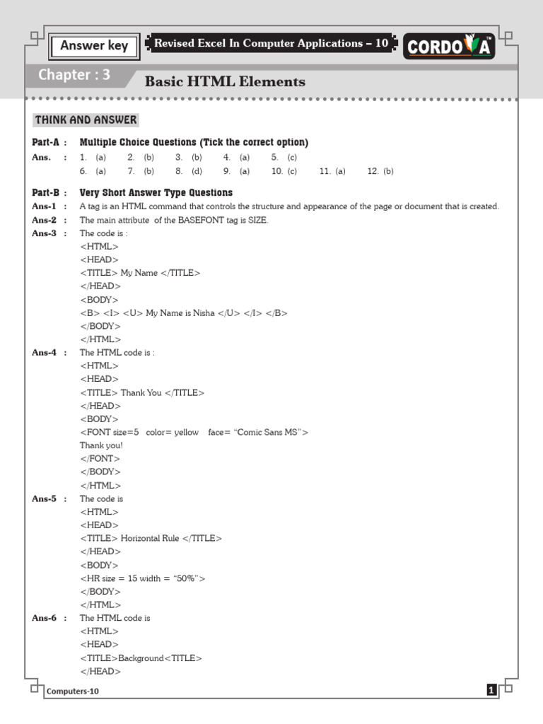 Chapter-3 PDF | PDF | Html Element | Html