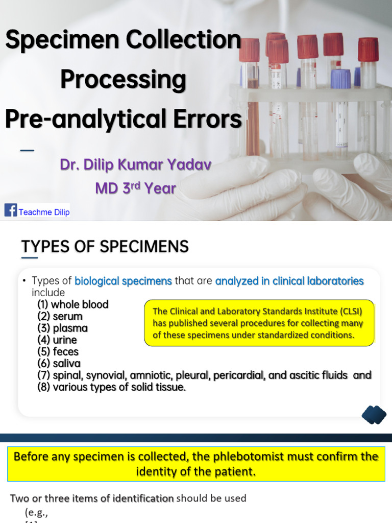 DLP Specimen Collection Processing | PDF | Blood Plasma | Blood