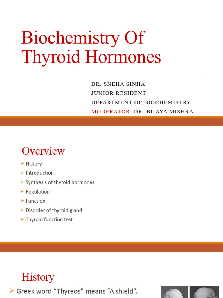 Biochemistry Of Thyroid Hormone Dr Sneha Pdf Thyroid Hypothyroidism