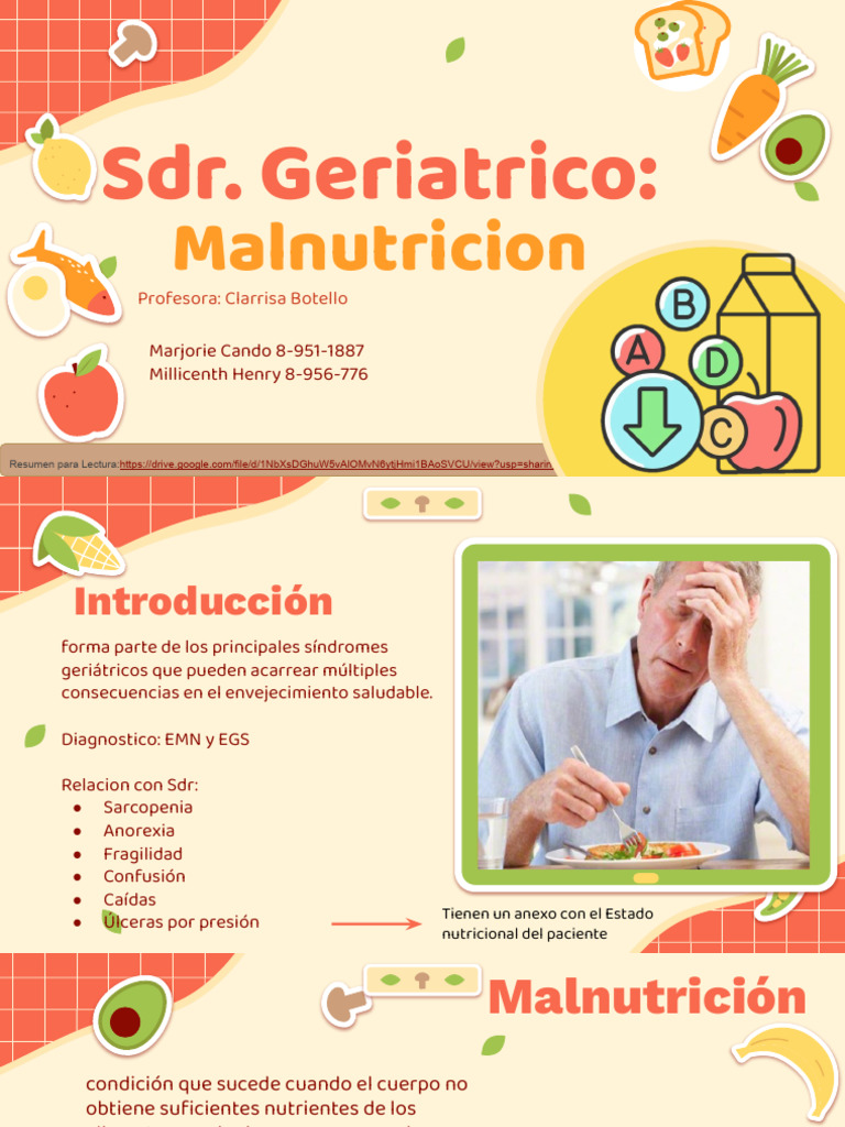Srd. Geriatrico - Malnutrición | PDF | Medicina CLINICA | Enfermedades y trastornos humanos