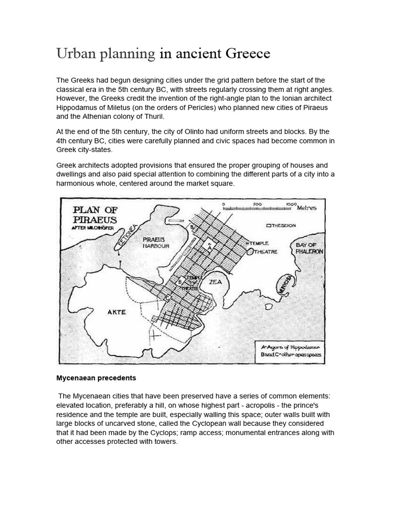 Urban Planning in Ancient Greece | Download Free PDF | Mycenaean Greece ...