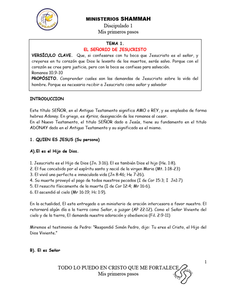 Mis Primeros Pasos | PDF | Cristo (título) | Bautismo