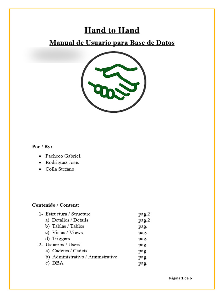 Manual de Usuario: Hand to Hand Cap 6 | PDF | Diseño de software ...