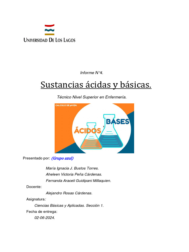 Sustancia Acidas y Basicas | PDF | Ácido | Ph