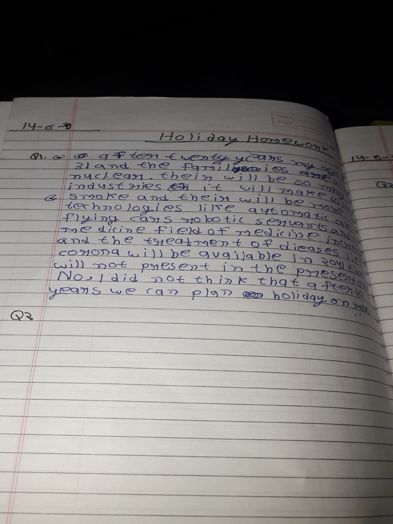 my holiday homework English | PDF