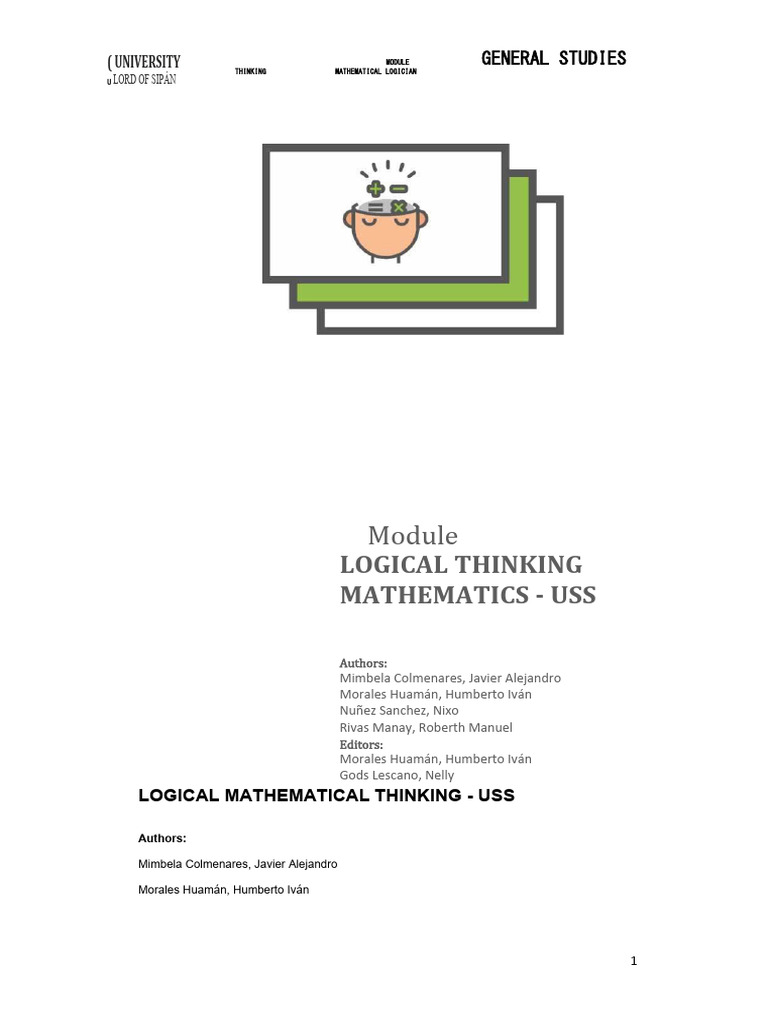 Mathematical Logical Thinking Module | PDF | Logic | Thought