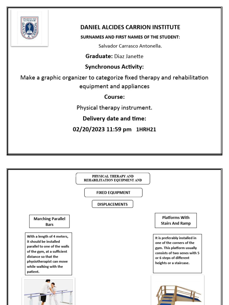 Physical Therapy Equipment Graphic Organizer 1 | PDF | Physical Therapy ...