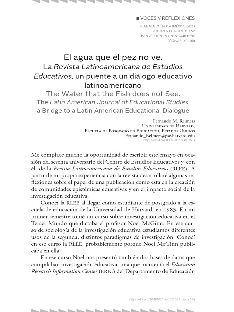 RLEE: Un Puente Educativo Latinoamericano | PDF | America latina ...
