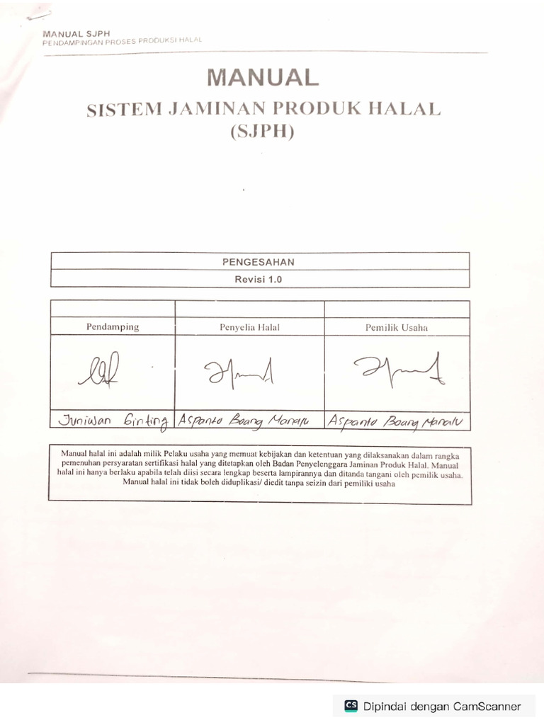 Aspanto Boang Manalu_Manual Halal | PDF
