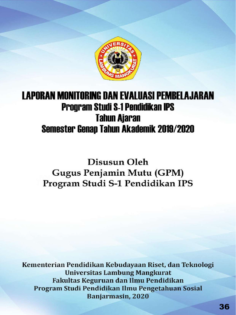 Laporan Monev Pembelajaran ULM | PDF | Bisnis