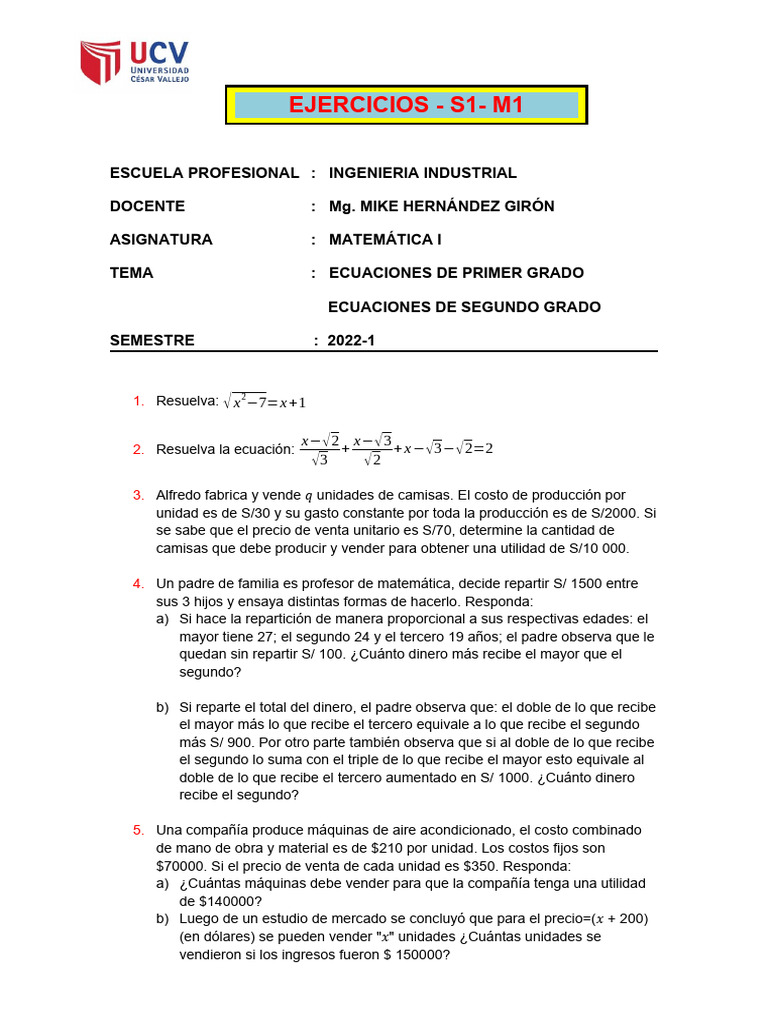 Ejercicios - S1-M1 | PDF | Tecnología