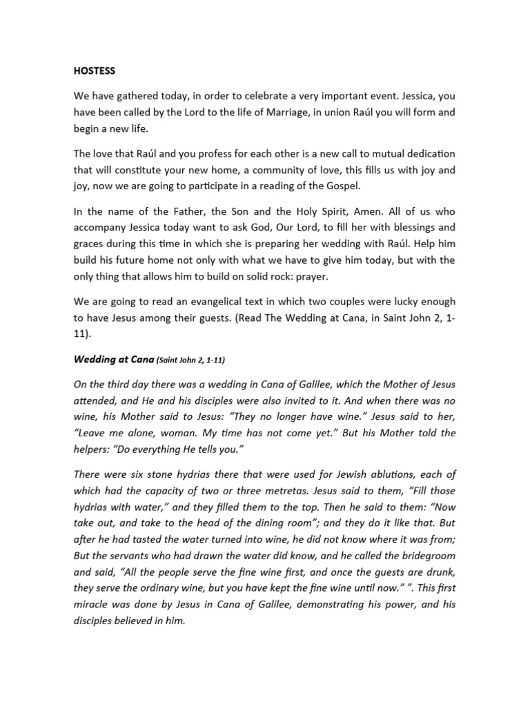 Script For Religious Farewell | Download Free PDF | Wedding | Jesus