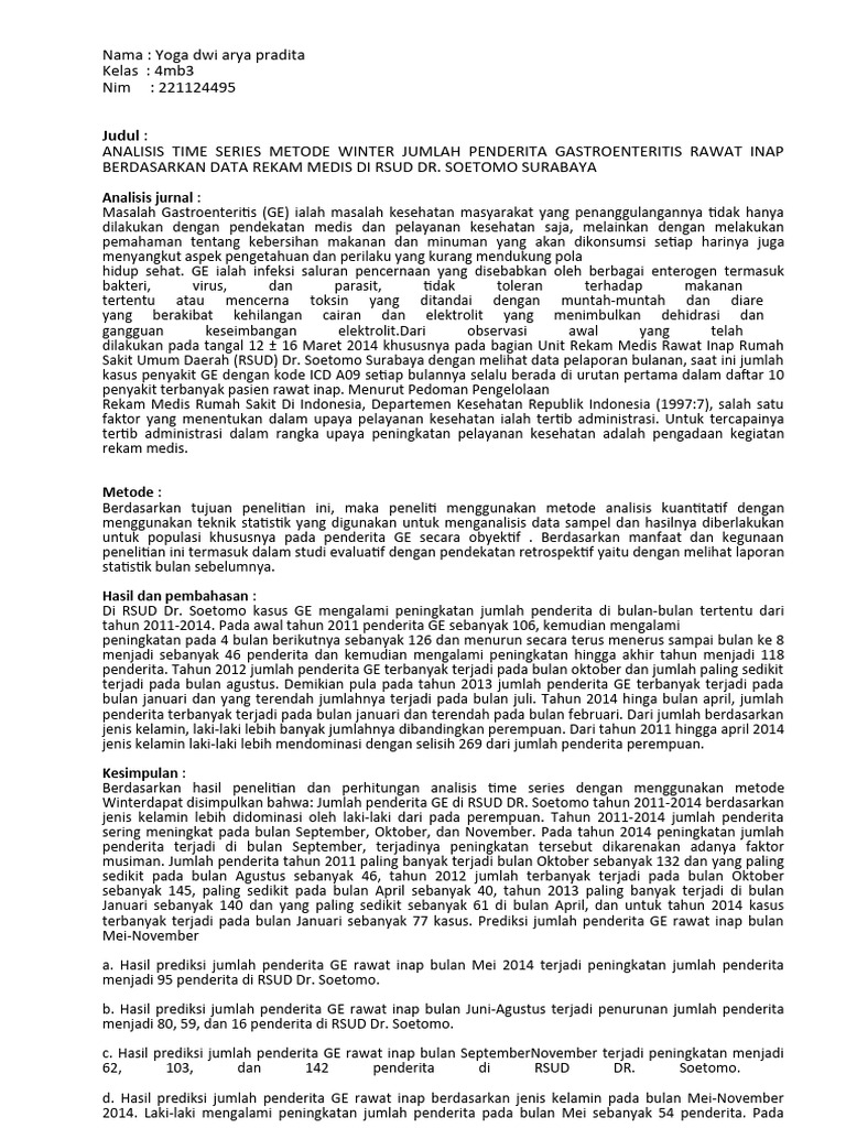 Analisis Time Series Metode Winter Jumla A024036e | PDF | Sains ...