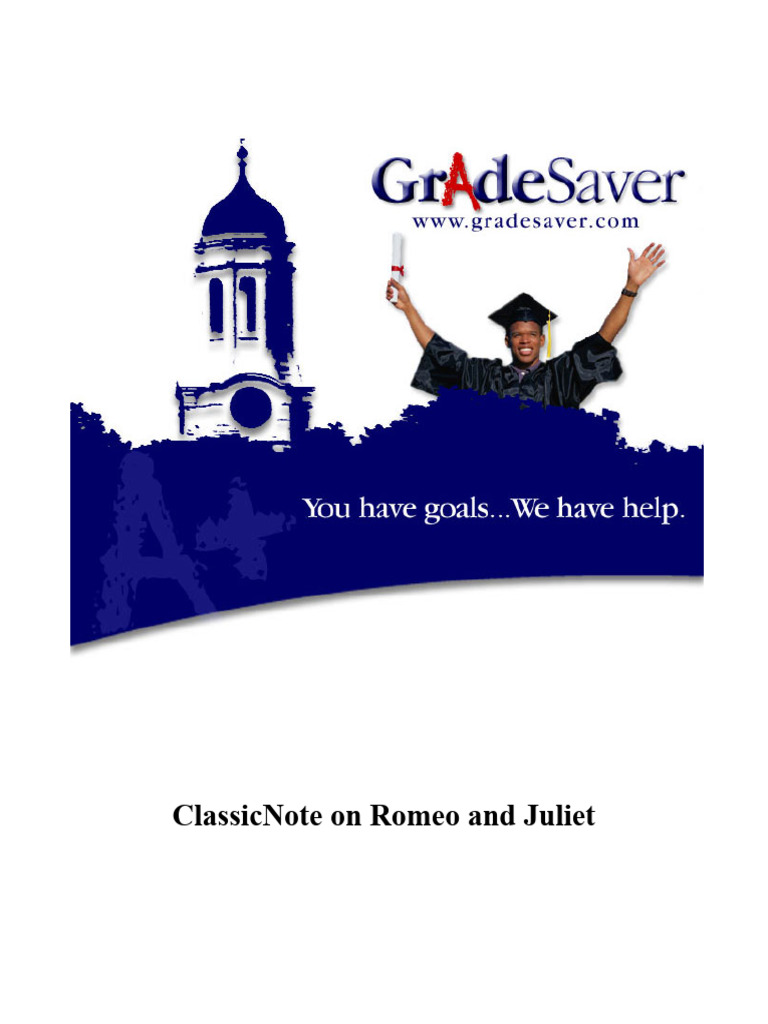 Romeo and Juliet GradeSaver ClassicNote | PDF | Characters In Romeo And ...