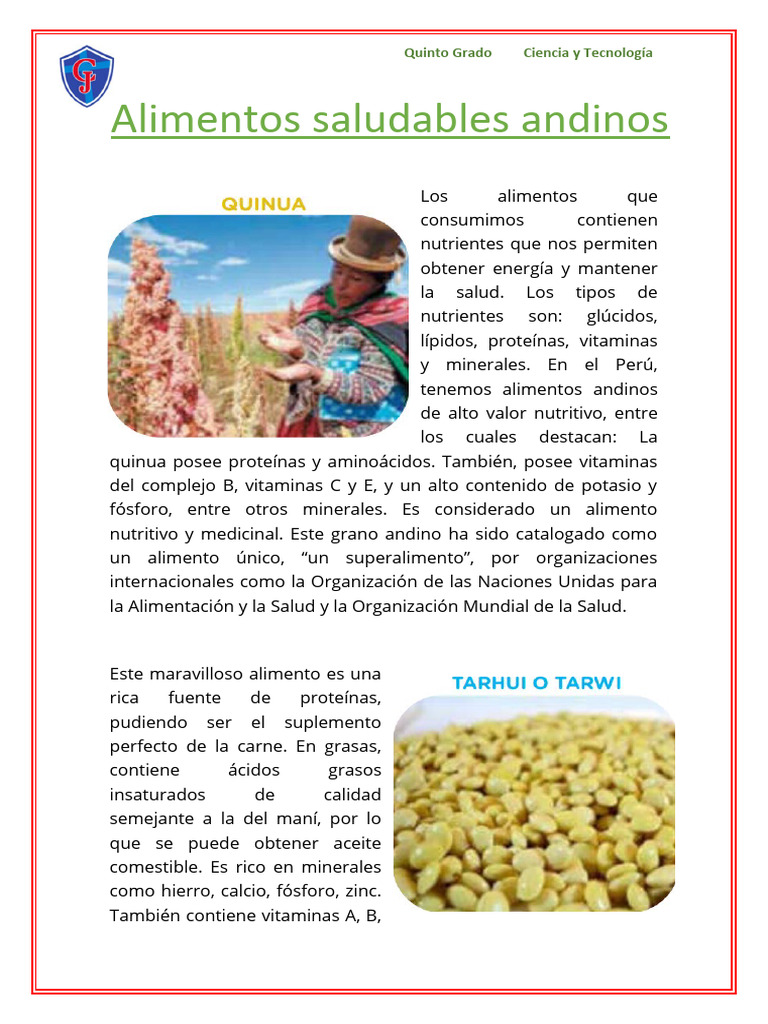 Alimentos Saludables Lectura Sesion 1 | PDF | Alimentos | Nutrición