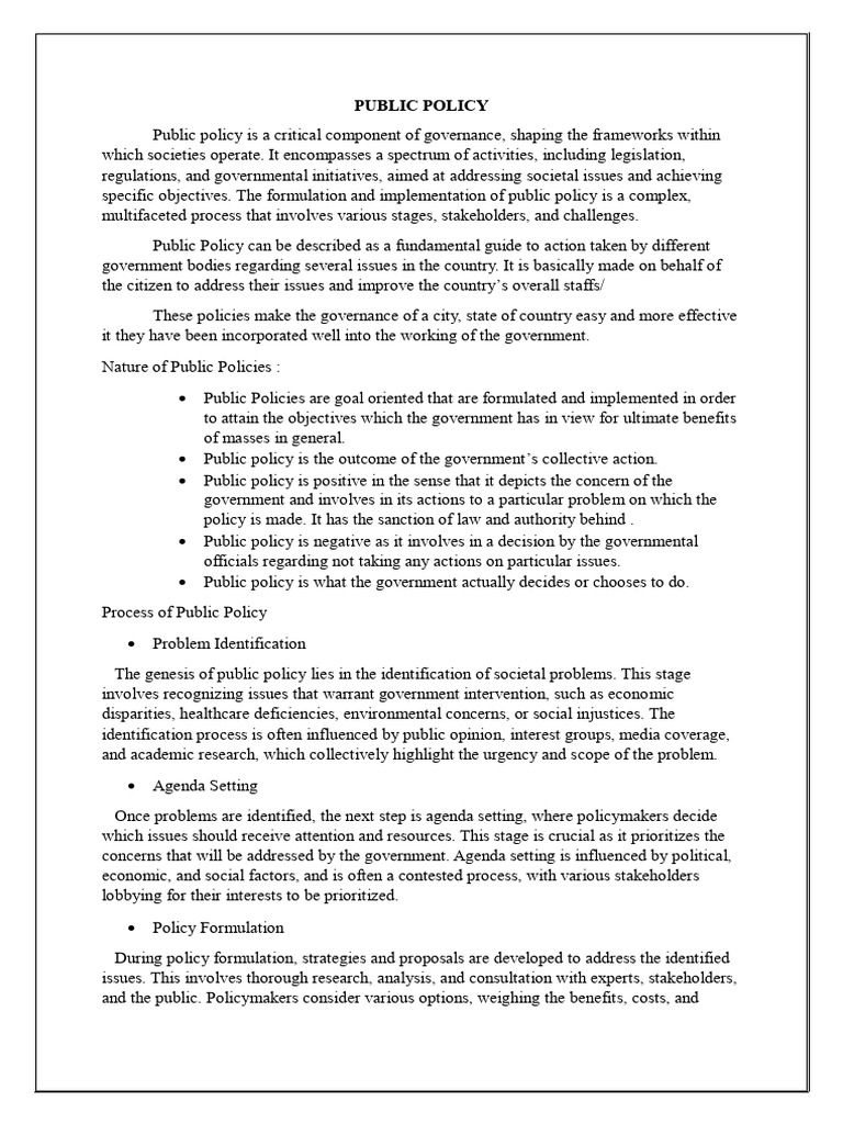 Understanding Public Policy Processes | PDF | Policy | Public Participation