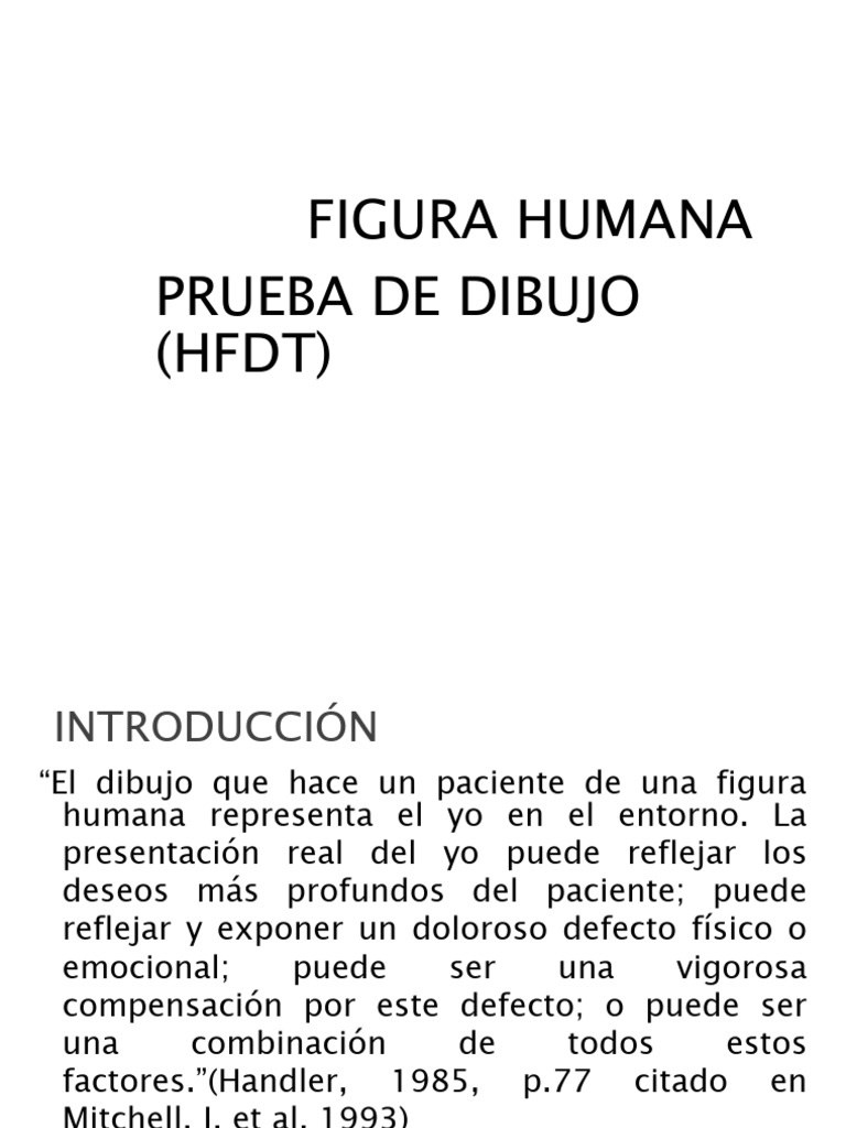 Prueba de Dibujo de Figuras Humanas HFDT | PDF | Evaluación | Sicología