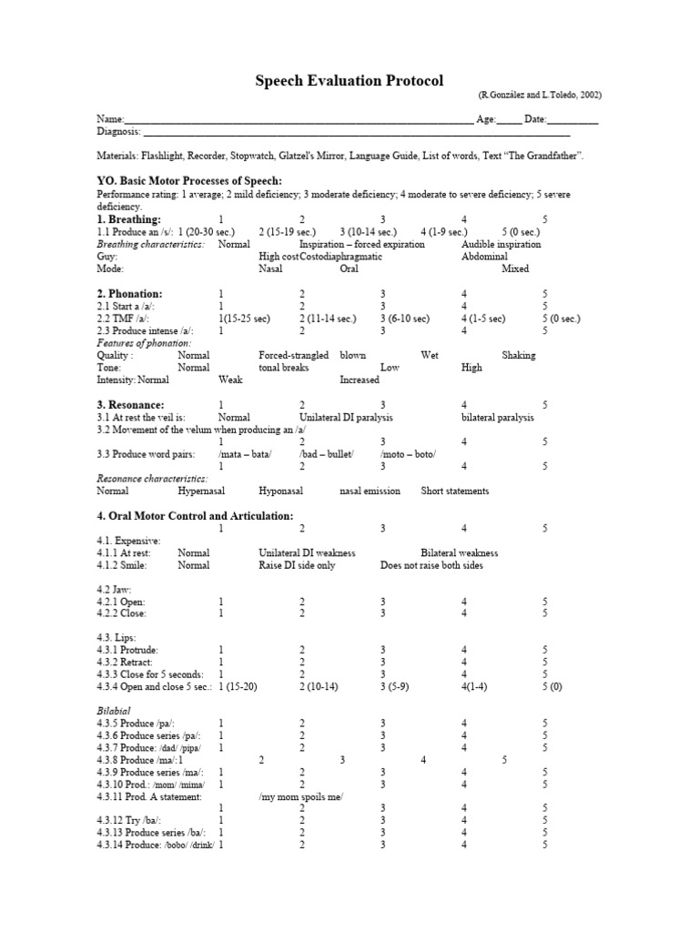 Speech Evaluation Protocol Guide | PDF | Speech | Human Voice
