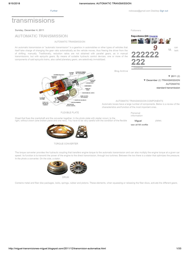 Understanding Automatic Transmissions | PDF | Automatic Transmission | Valve