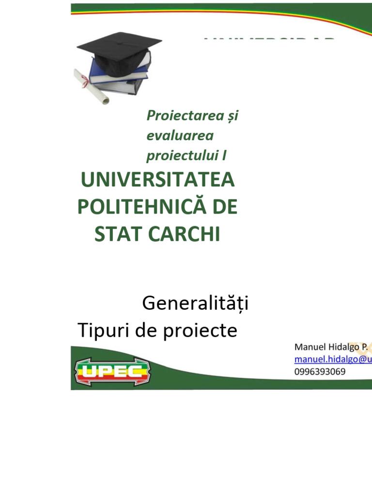 Introducere - Tipuri de Proiecte | PDF