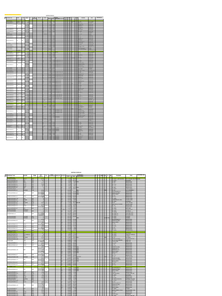 Shipment - Schedule 2023 | PDF