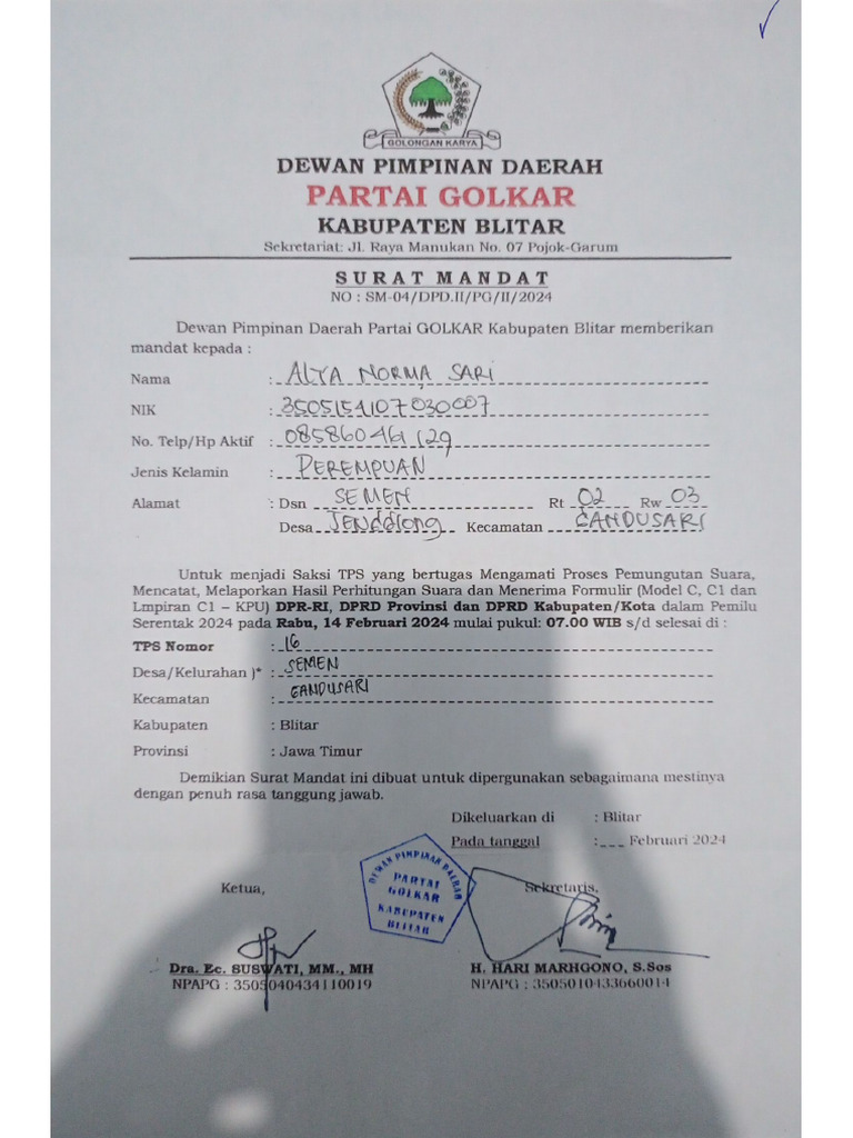 Golkar-Dprd Kab | PDF