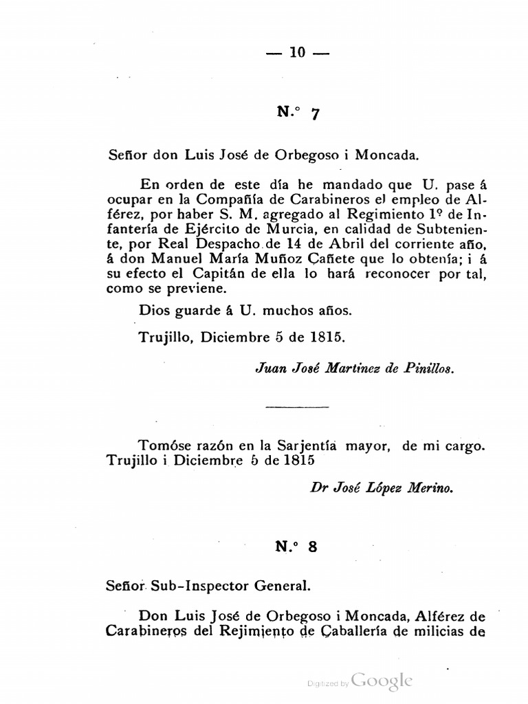 Luis Orbegoso - Documentos Mariscal Orbegoso 1 - 1908 Lima-Page28 | PDF