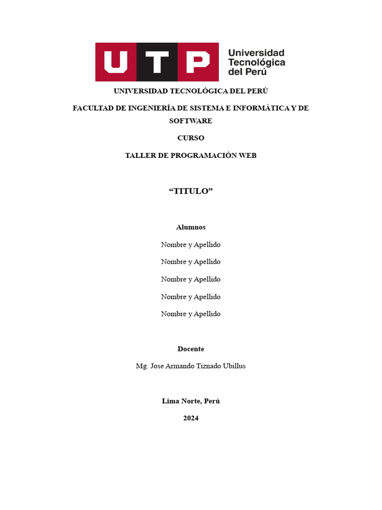 5 - Utp - Modelo Web | PDF | Vídeo | Metodología