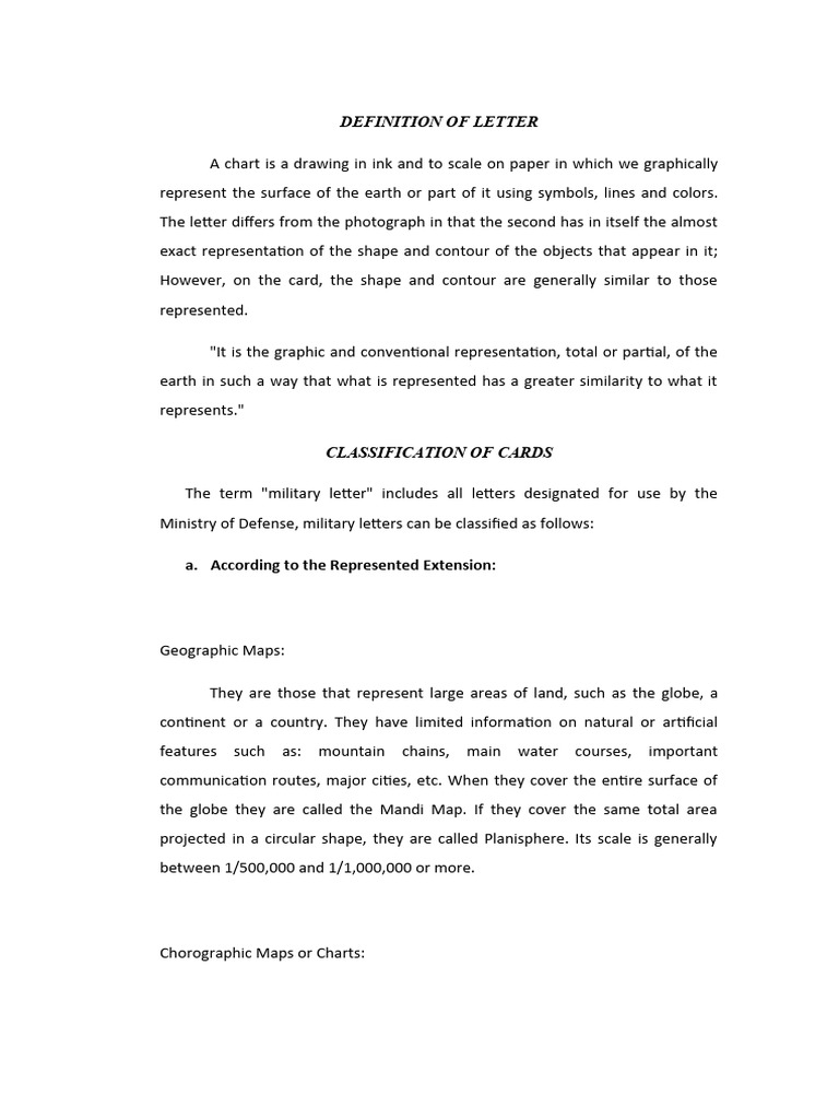 Definition of Military Charter | PDF | Topography | Map