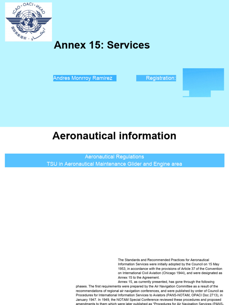 Annex 15 Aeronautical Information Services | PDF | Quality Management ...