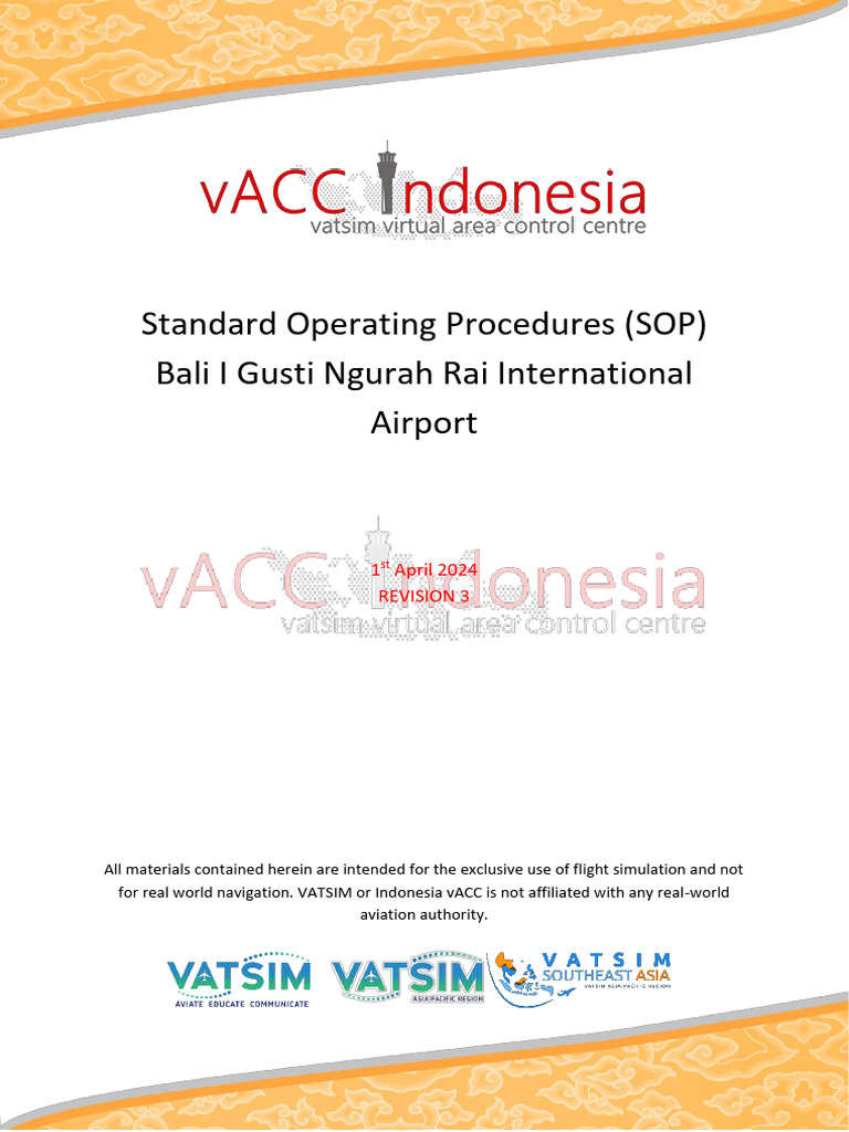 Bali Airport ATC SOP for VATSIM Users | PDF | Air Traffic Control ...