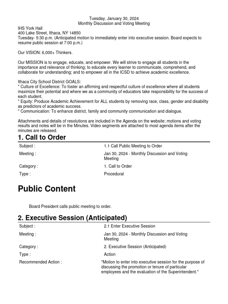 ICSD BOE - Monthly Discussion and Voting Meeting-01-30-2024 | PDF ICSD BOE - Monthly Discussion and Voting Meeting-01-30-2024 | PDF