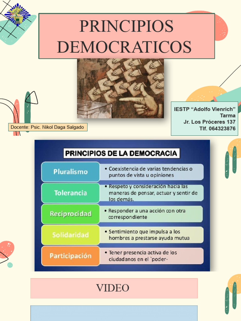 Principios Democráticos en IESTP Tarma | PDF