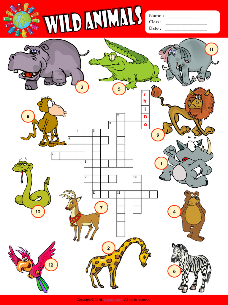 Crossword Animals 3 | PDF