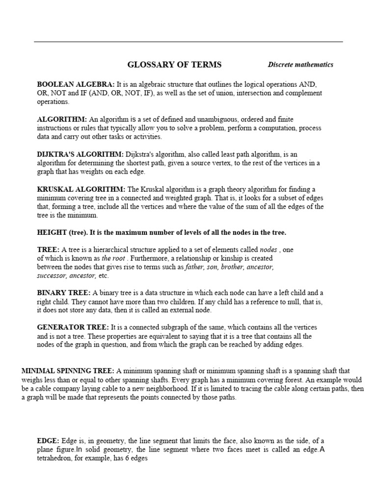Discrete Mathematics Glossary | Download Free PDF | Function ... Discrete Mathematics Glossary | Download Free PDF | Function ...