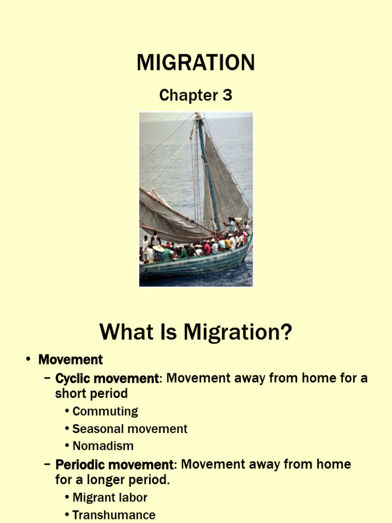 ch03 MIGRATION | PDF | Human Migration | Immigration