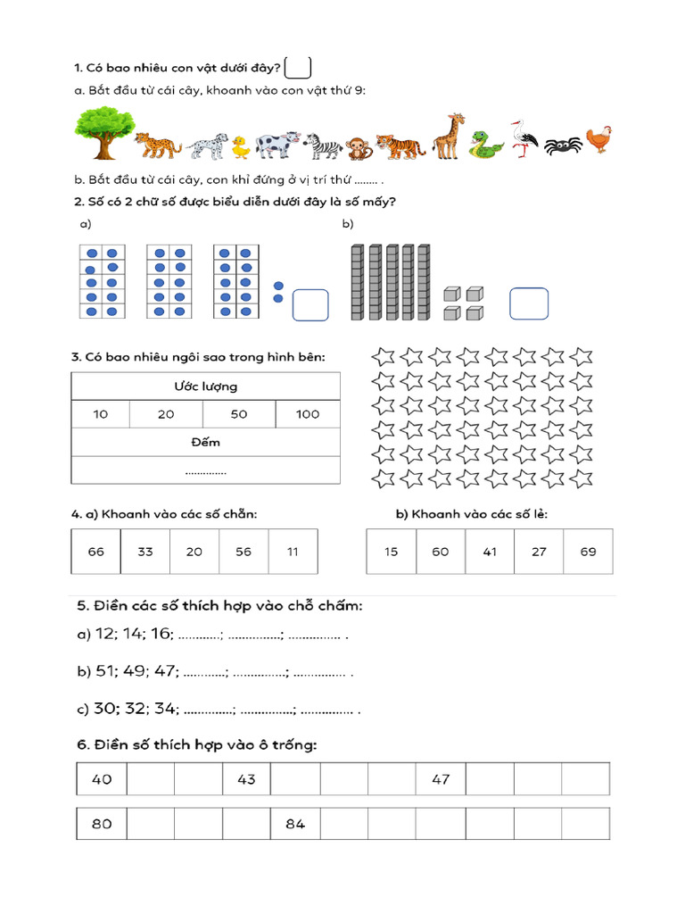 ĐỀ KTRA LỚP 1 số 4 | PDF