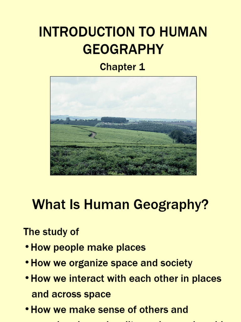 ch01-INTRODUCTION TO HUMAN GEOGRAPHY | PDF | Geography | Hiv/Aids