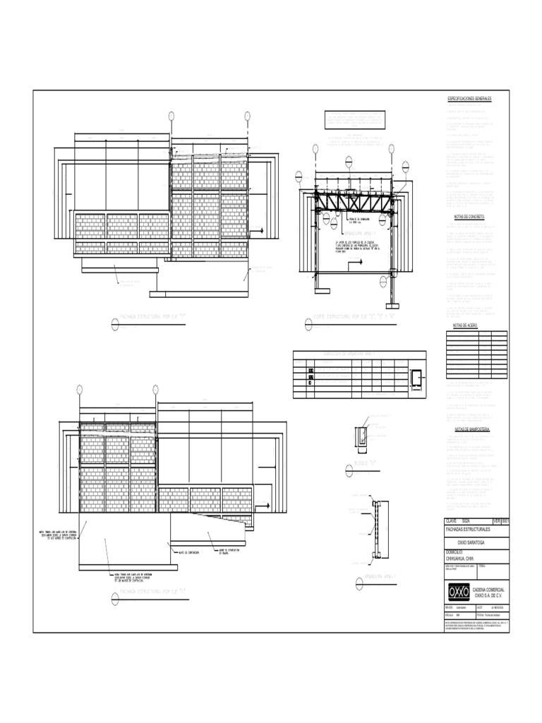 Planos Estructurales Oxxo 24 Horas Pdf Ingeniería Estructural