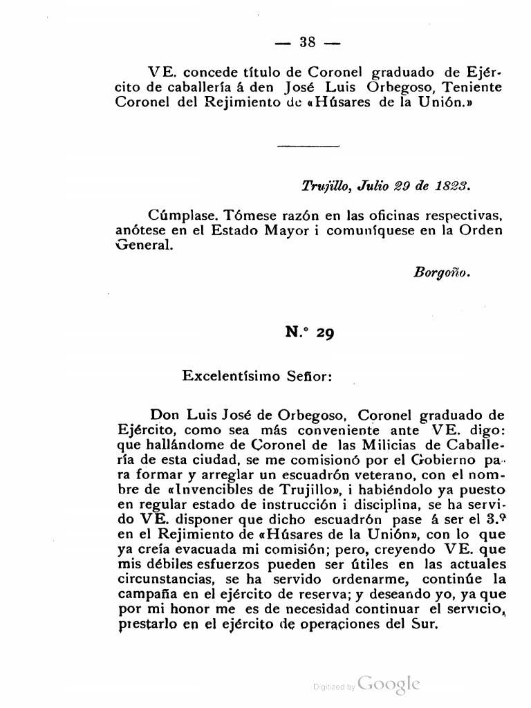Luis Orbegoso - Documentos Mariscal Orbegoso 1 - 1908 Lima-Page56 | PDF