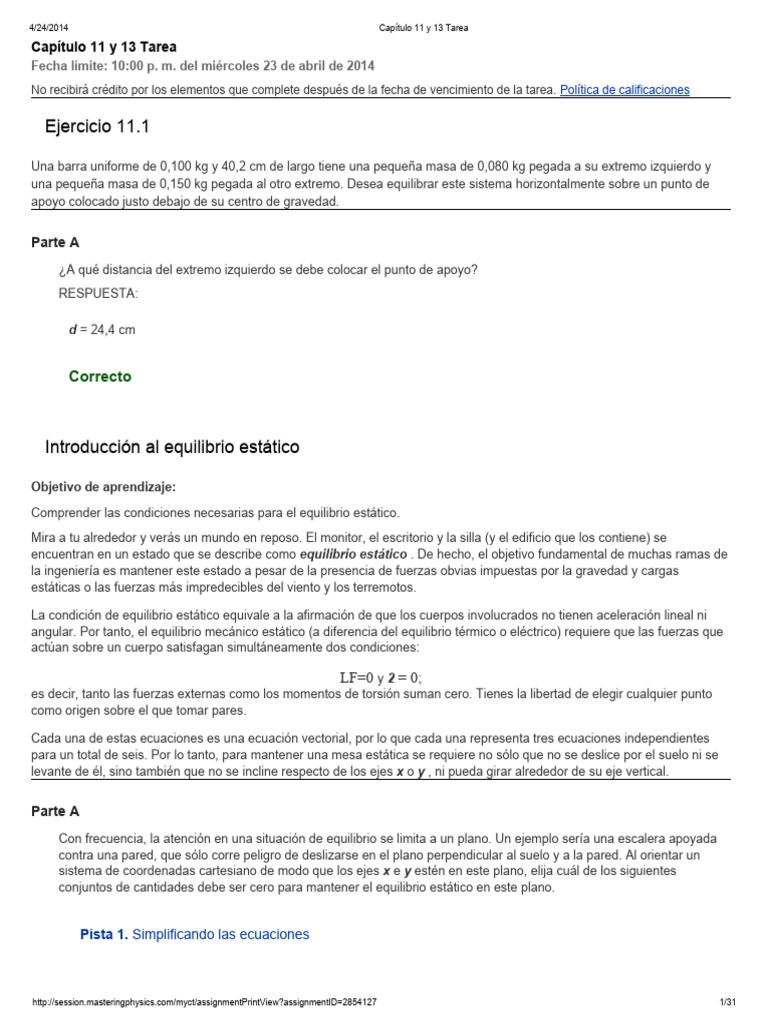 Capítulo 11 y 13 Tarea | PDF | Marea | Orbita