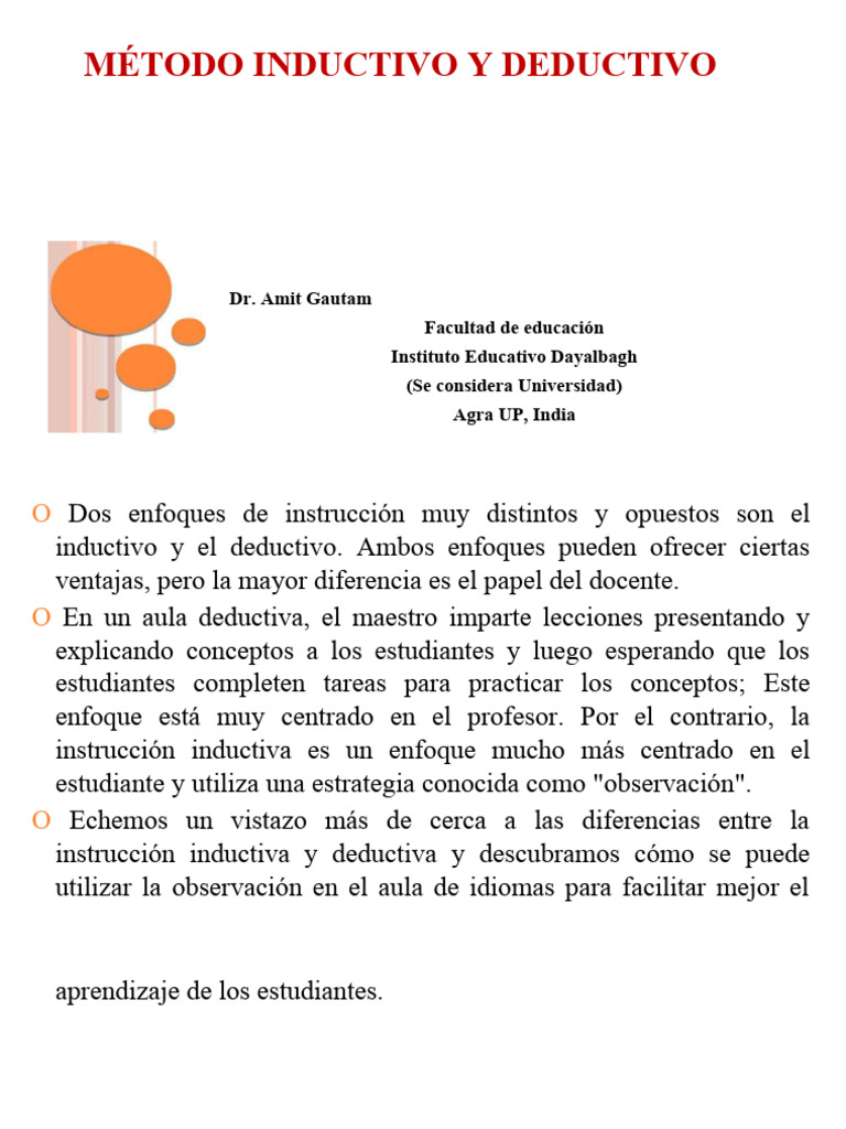 Método Inductivo y Deductivo | PDF | Razonamiento inductivo | Razonamiento deductivo