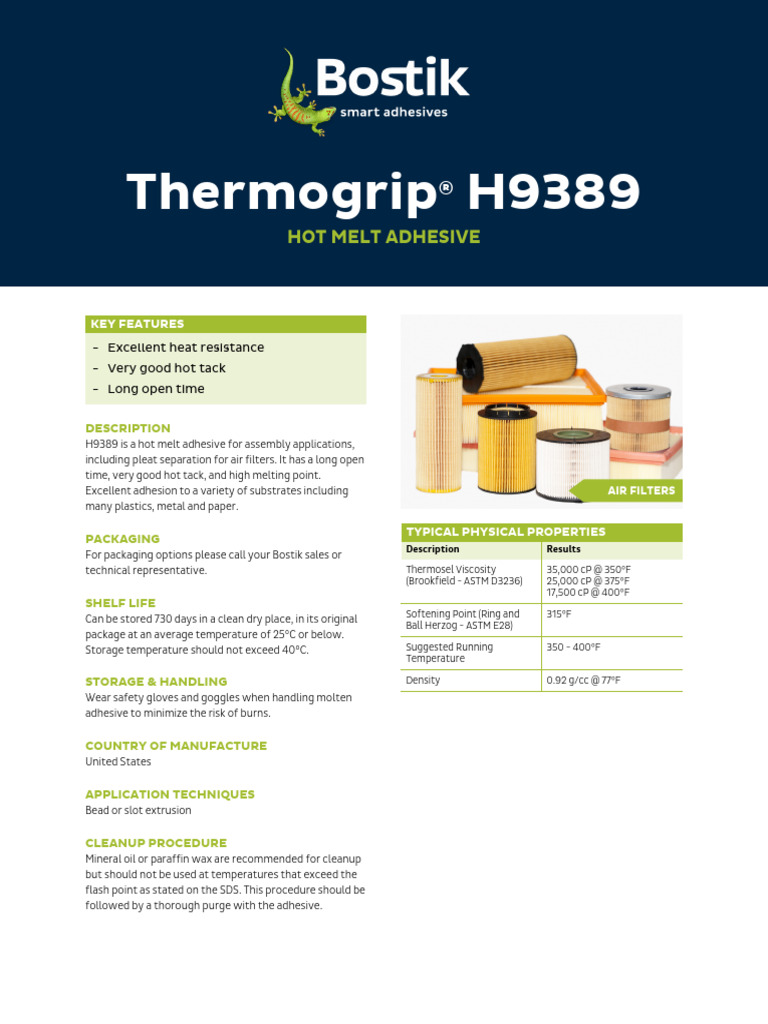 Thermogrip h9389 Tds 020516 | PDF | Implied Warranty | Materials