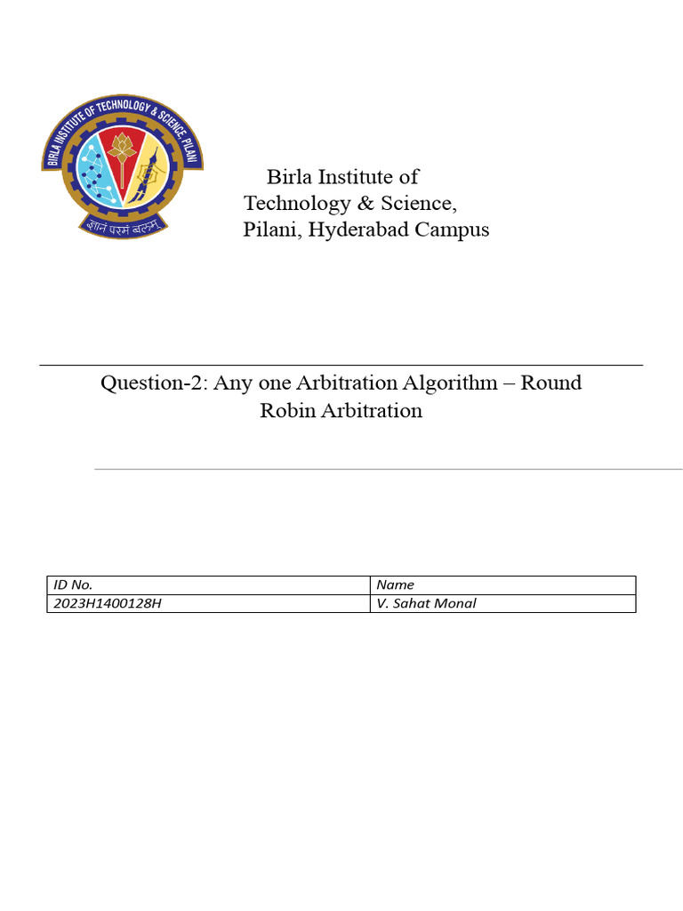 Round Robin Arbiter | PDF | Computer Programming | Electronic Engineering Round Robin Arbiter | PDF | Computer Programming | Electronic Engineering