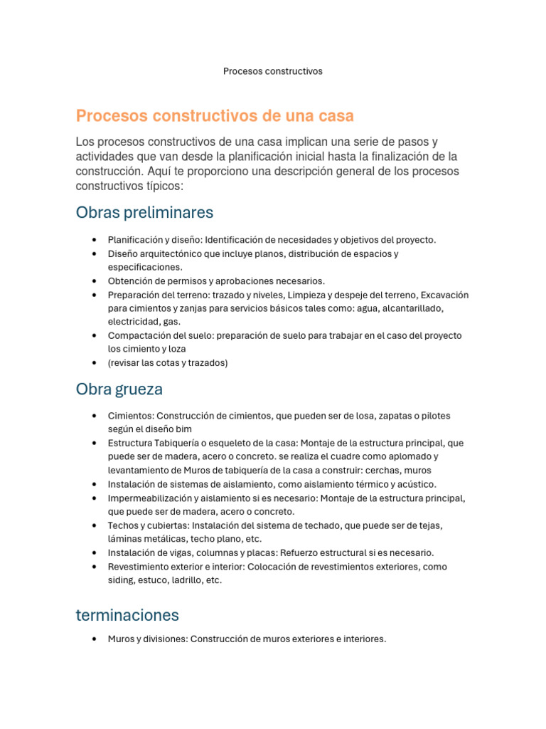 Procesos Constructivos | Descargar gratis PDF | pared | Fundación ...