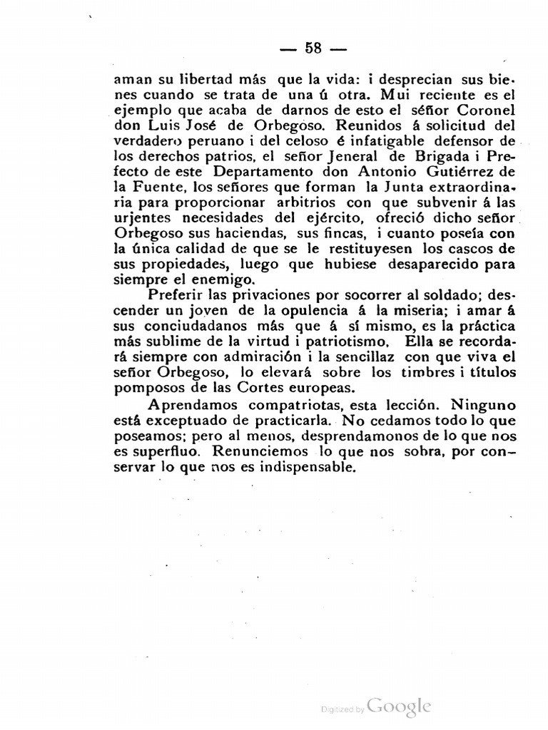 Luis Orbegoso - Documentos Mariscal Orbegoso 1 - 1908 Lima-Page76 | PDF