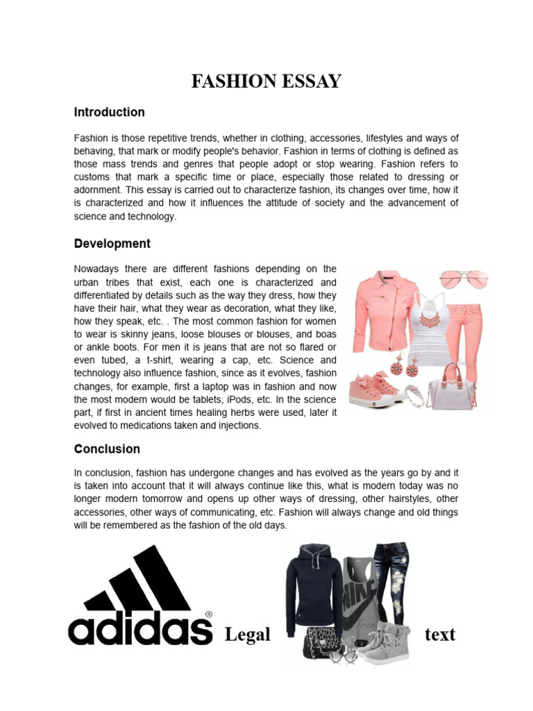 Fashion Essay | PDF | Fashion | Clothing